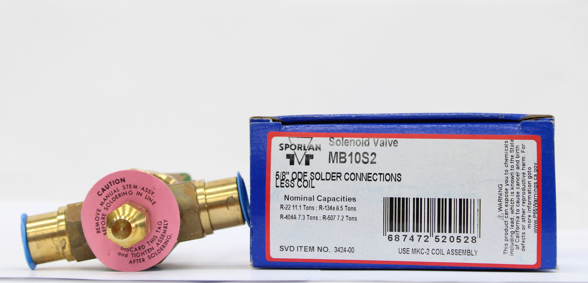 KSP Online Store. SOLENOID VALVE 5/8" ODF SOLDER MB10S2 3424-00